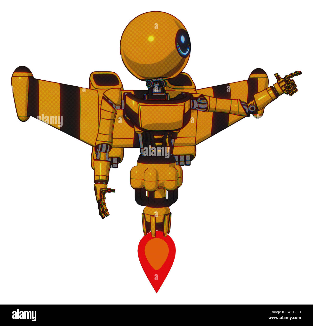 Mech containing elements: dual retro camera head, round happy cyclops ...