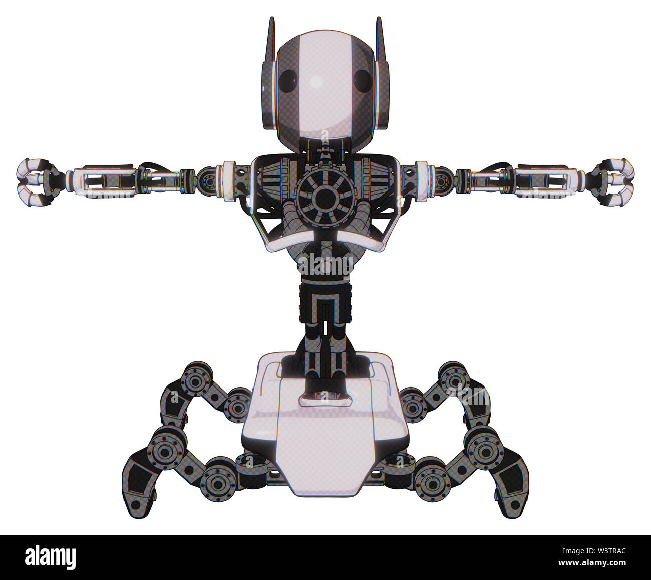 Mech containing elements: round head, maru eyes, head winglets, heavy ...