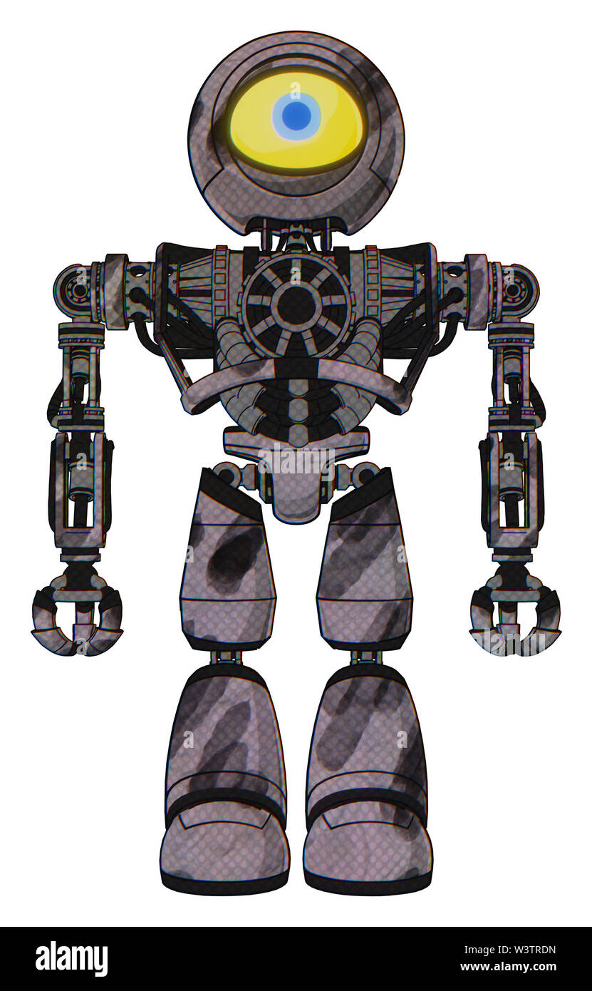 Mech containing elements: giant eyeball head design, heavy upper chest ...