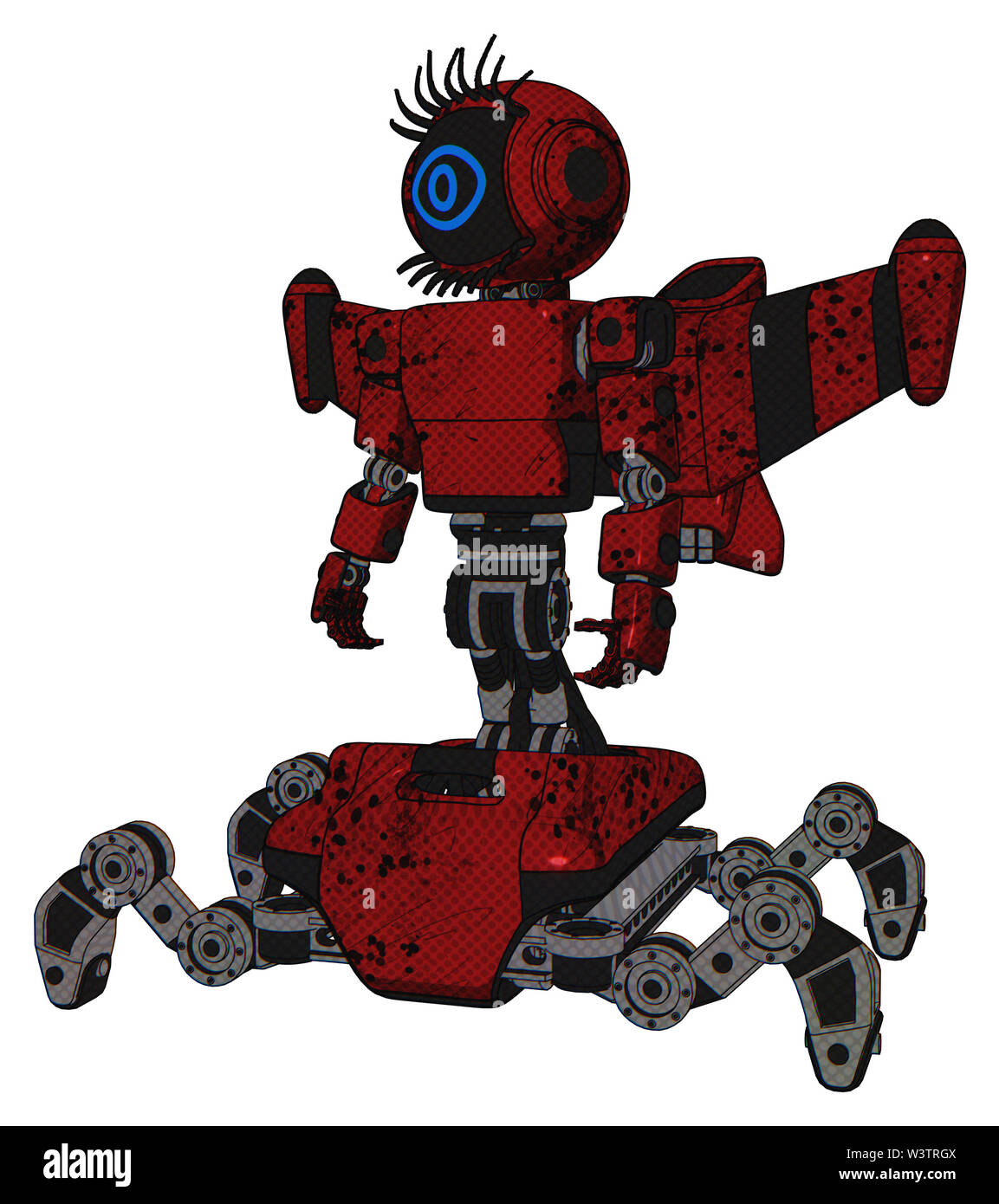 Bot containing elements: digital display head, large eye, eye lashes ...