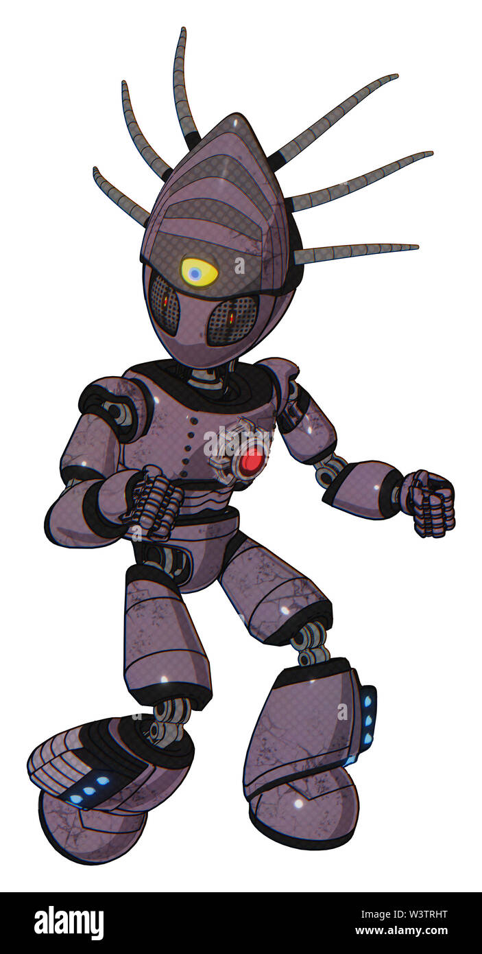 Android containing elements: grey alien style head, metal grate eyes ...