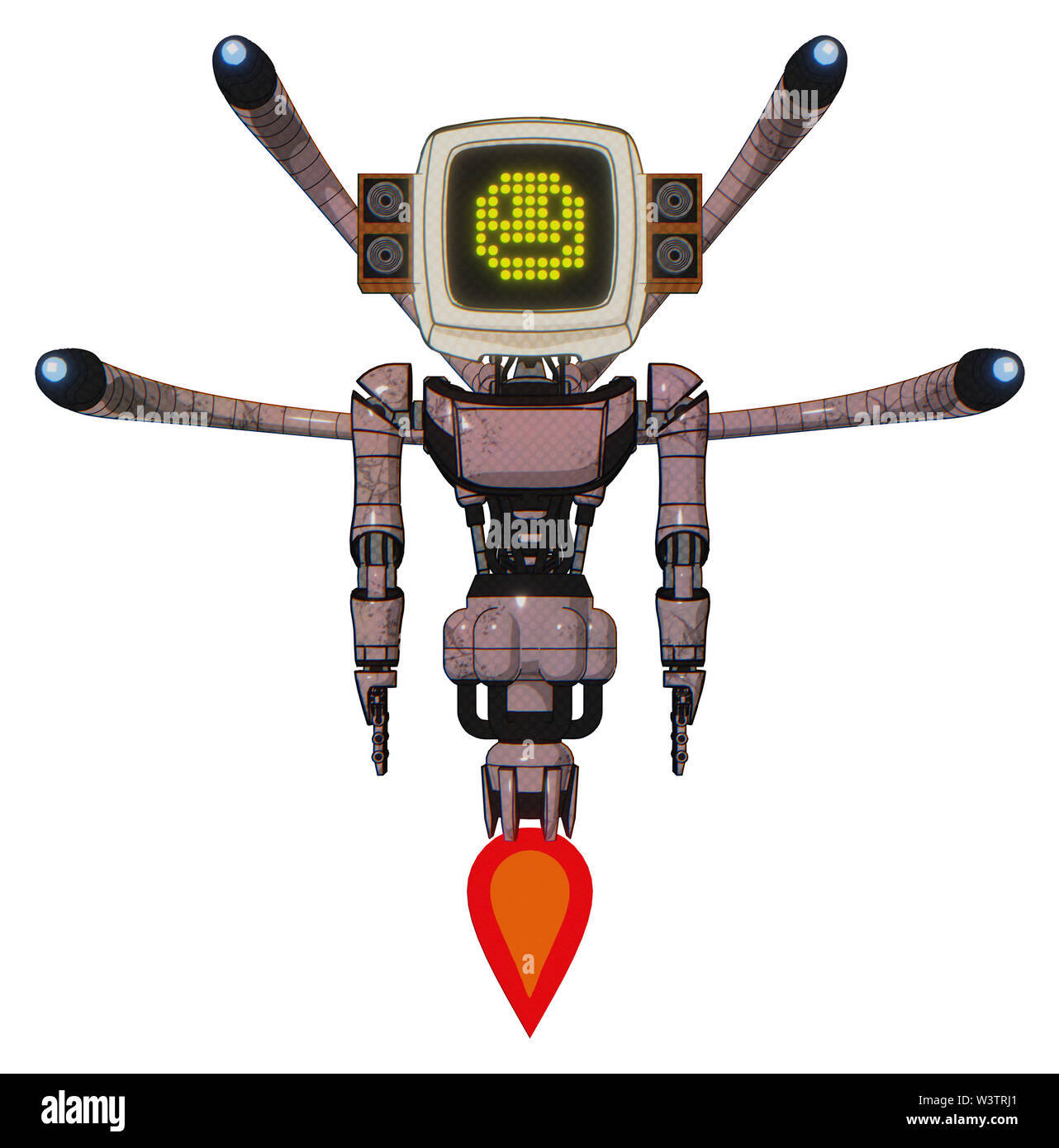 Android containing elements: old computer monitor, yellow happy face ...