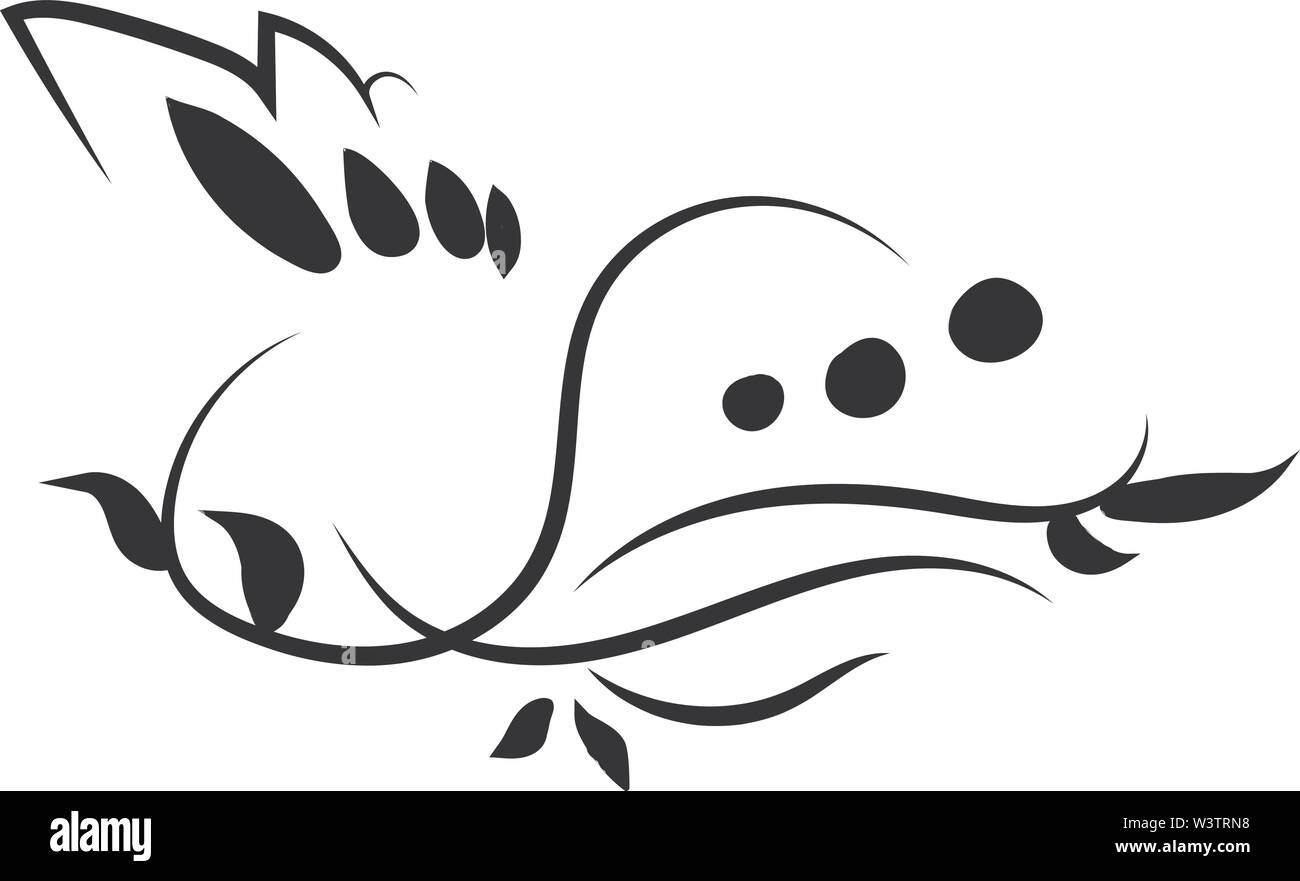 Pattern of a tree leaves, illustration, vector on white background ...