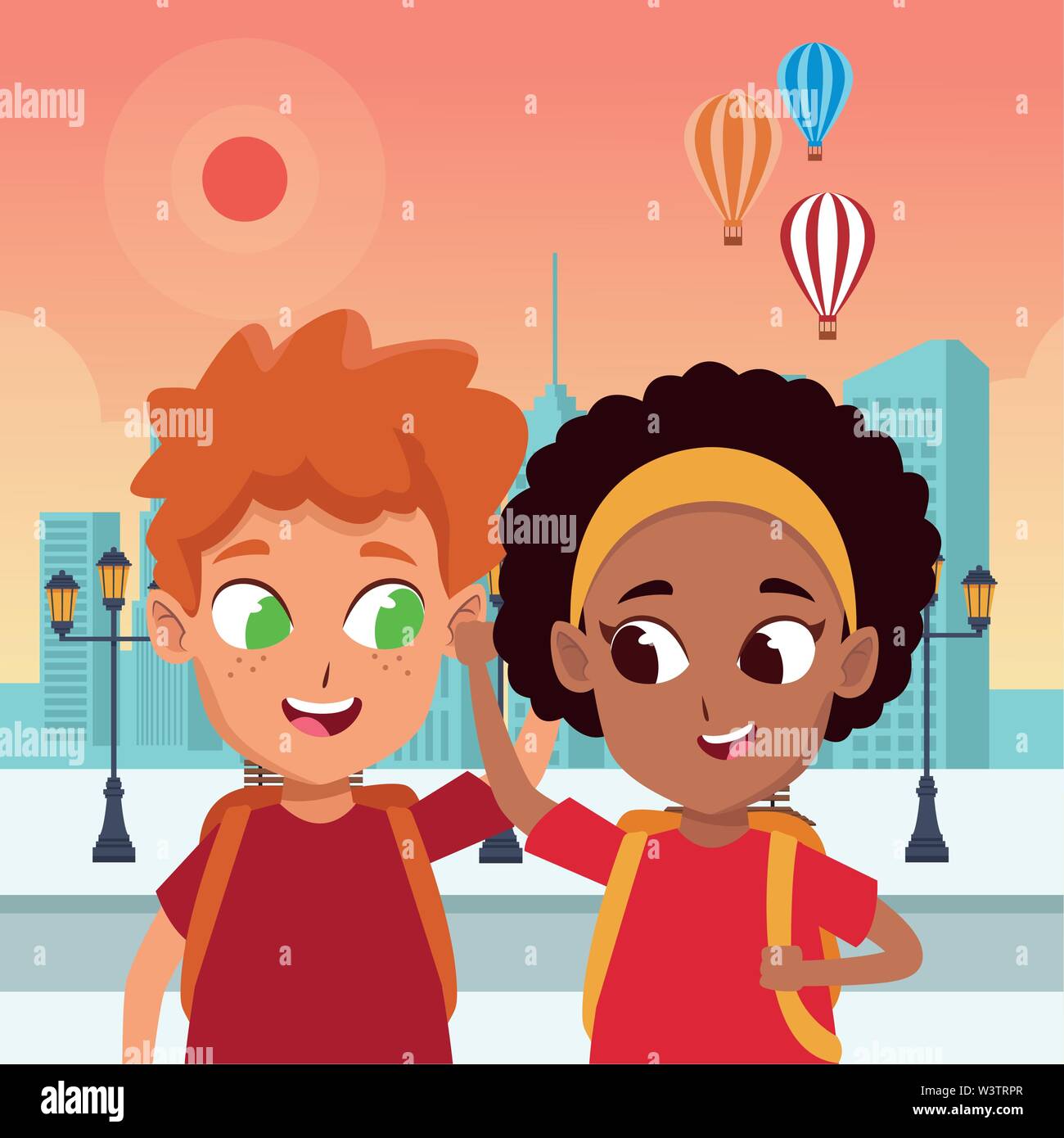 adorable cute children childhood cartoon Stock Vector Image & Art - Alamy