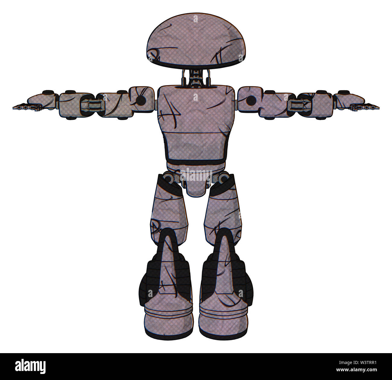 Robot containing elements: dome head, light chest exoshielding ...