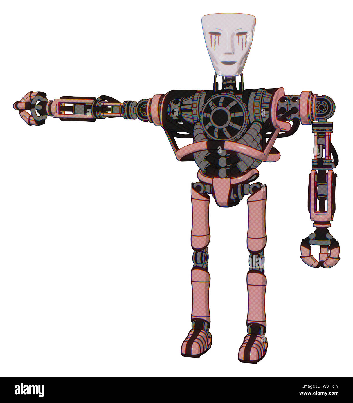 Droid containing elements: humanoid face mask, blood tears, heavy upper ...