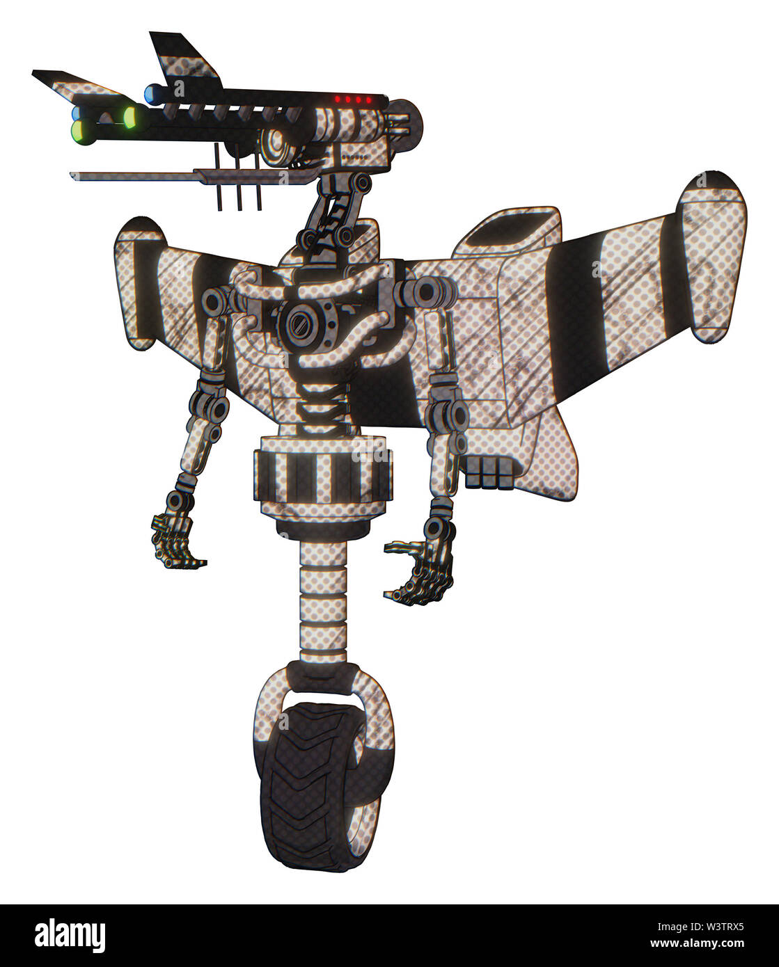 Automaton containing elements: dual retro camera head, communications ...