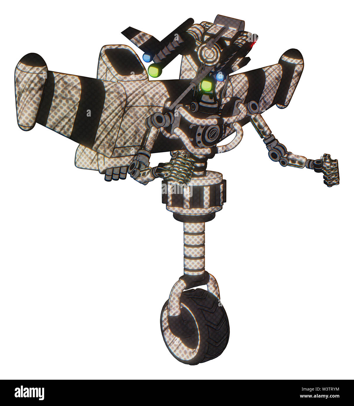 Automaton containing elements: dual retro camera head, communications ...