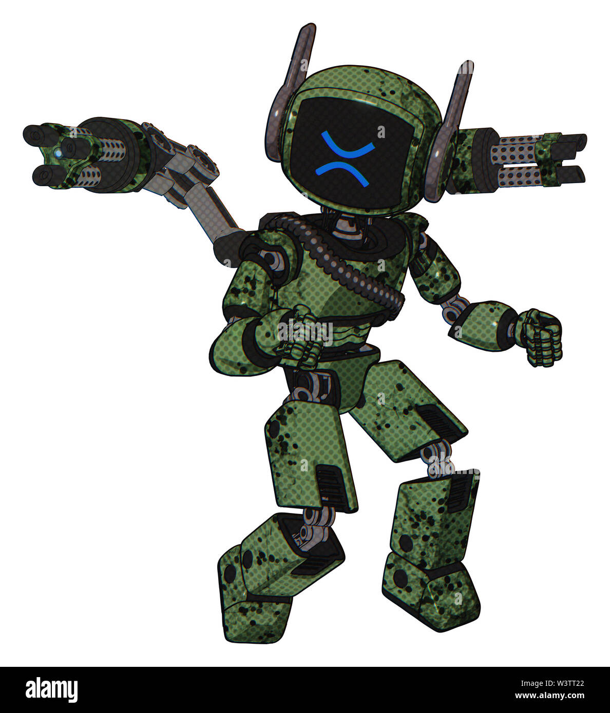 Mech containing elements: digital display head, wince symbol expression ...