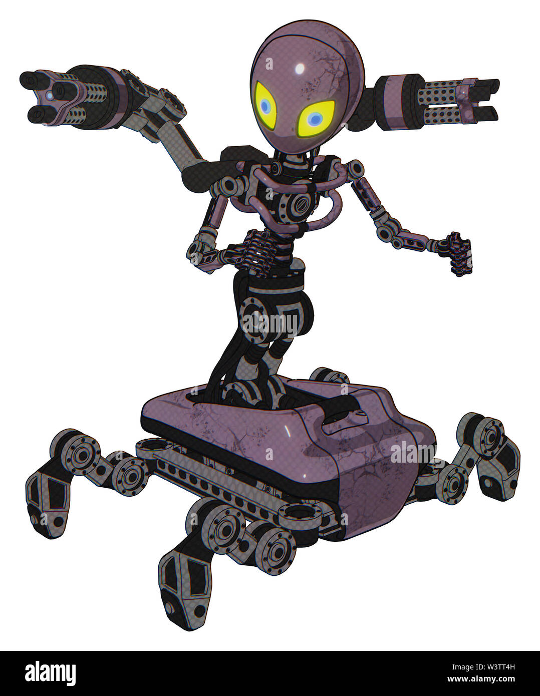 Android containing elements: grey alien style head, yellow eyes with ...