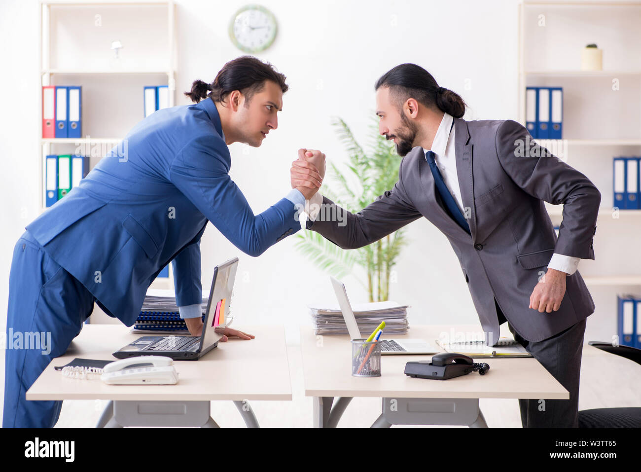 The two male colleagues in the office Stock Photo - Alamy