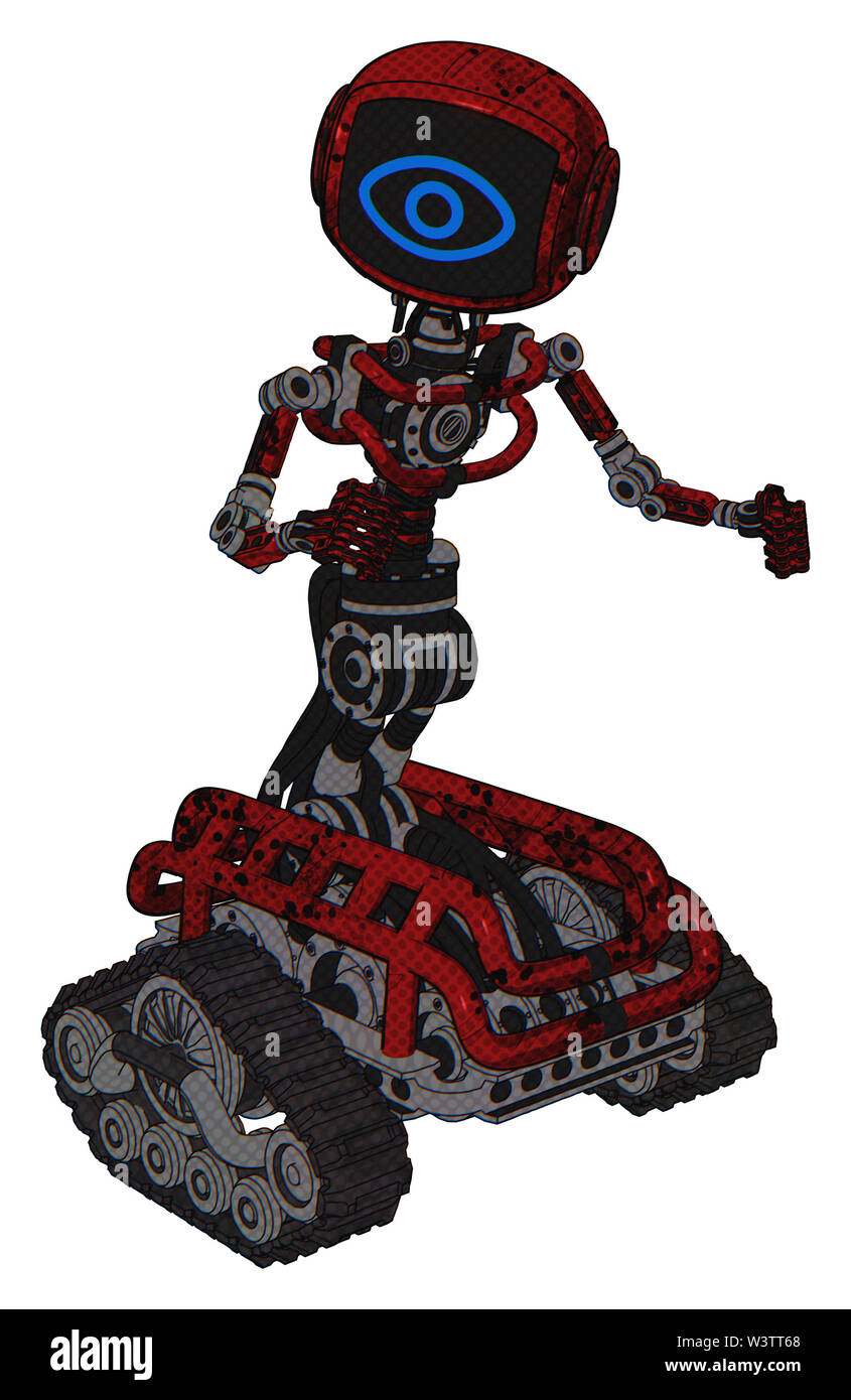 Bot containing elements: digital display head, large eye, light chest ...