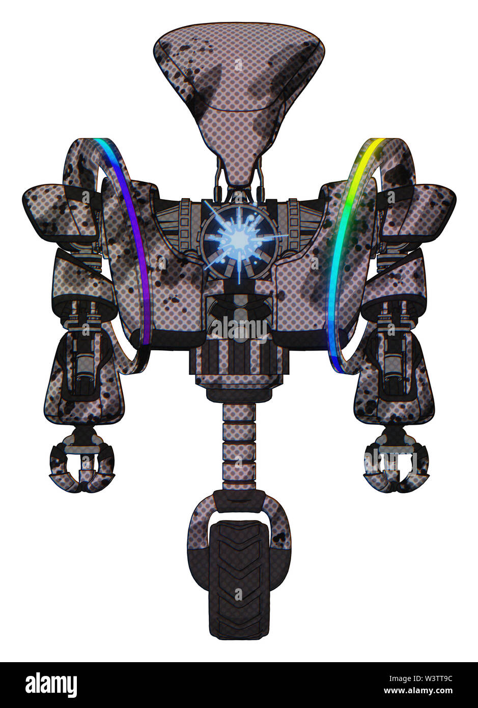 Automaton containing elements: flat elongated skull head, heavy upper ...