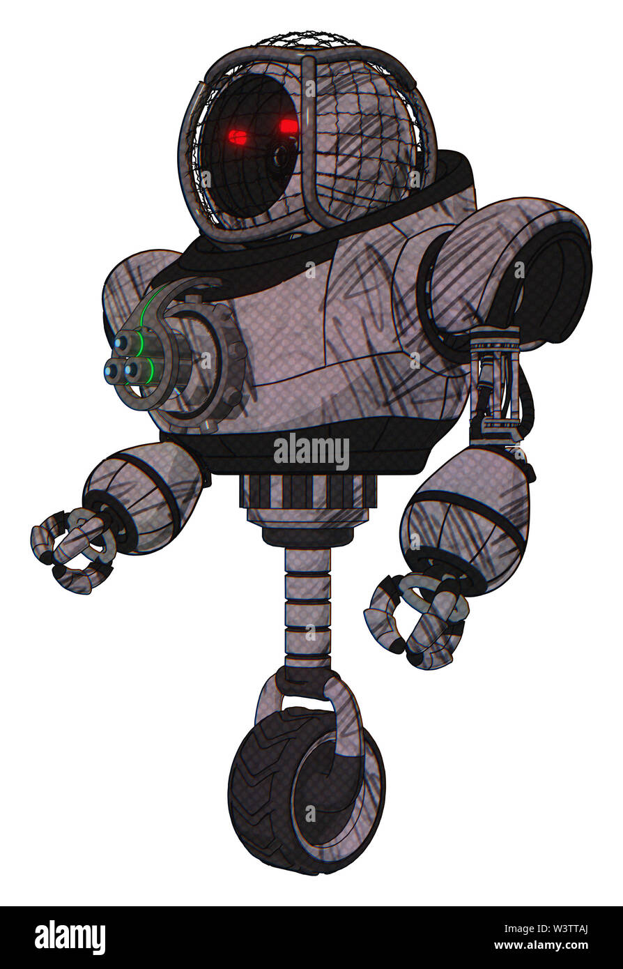 Mech containing elements: round barbed wire round head, heavy upper ...