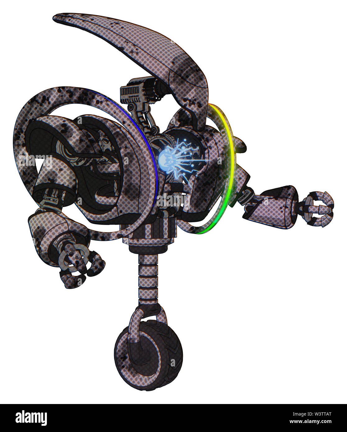 Automaton containing elements: flat elongated skull head, heavy upper ...