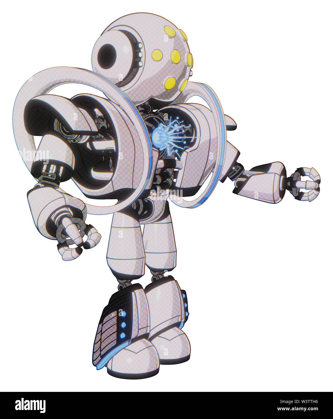 Automaton containing elements: round head, yellow eyes array, head ...