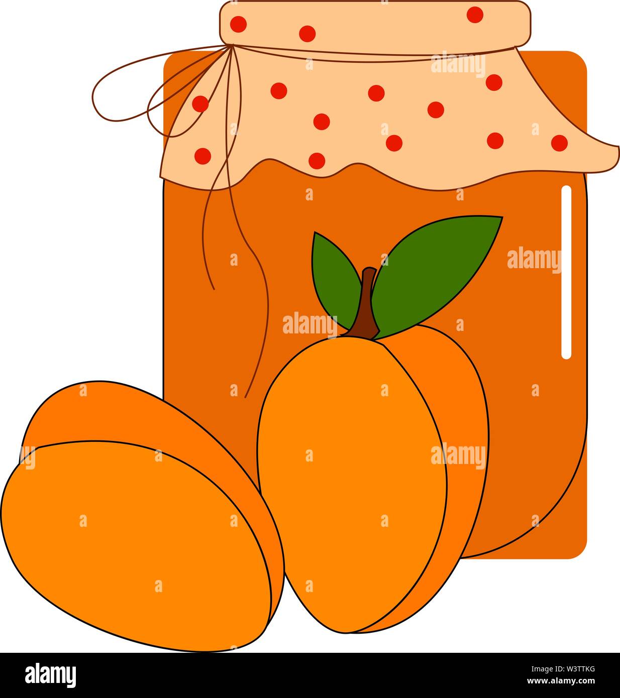 Homemade orange jam on Stock Vector Images - Alamy