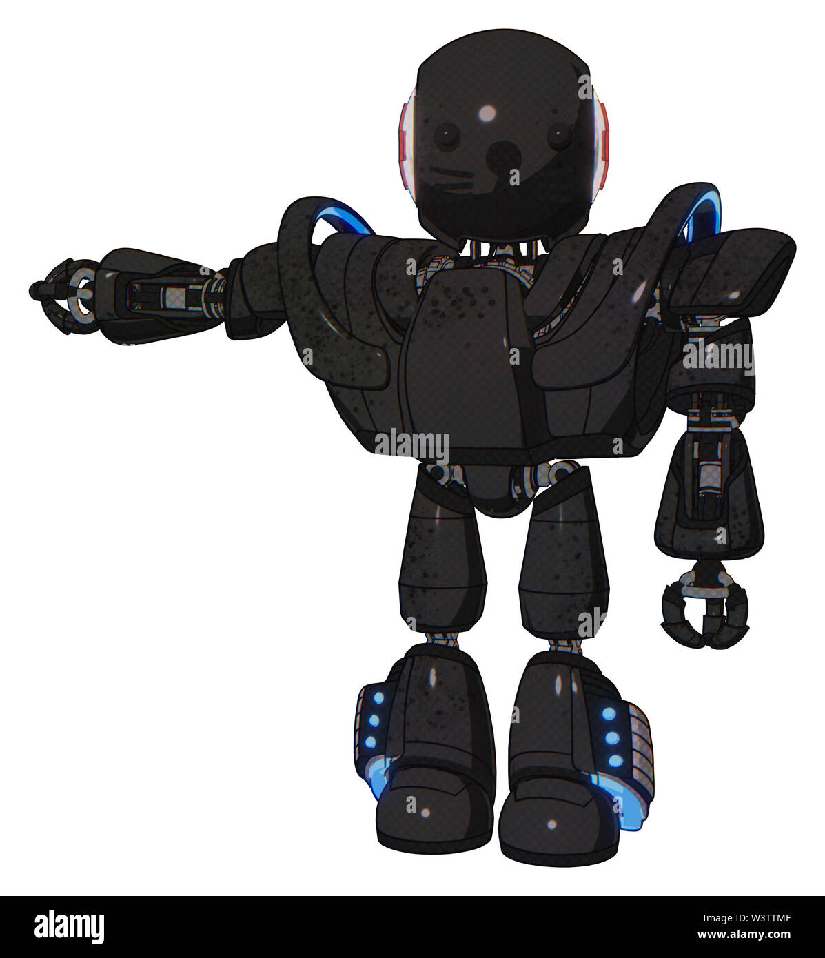 Droid containing elements: round head, first aid emblem, heavy upper ...