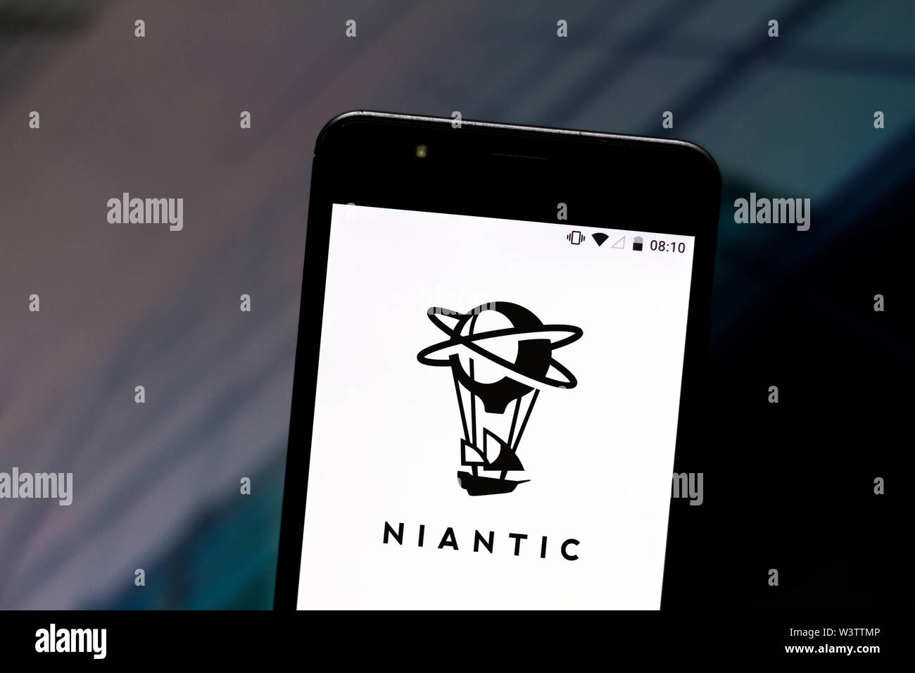 Brazil. 8th July, 2019. In this photo illustration the Niantic logo is ...