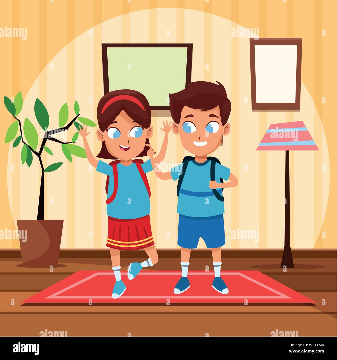 adorable cute children childhood cartoon Stock Vector Image & Art - Alamy