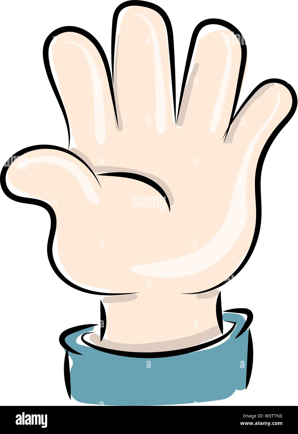 Small hand, illustration, vector on white background Stock Vector Image ...