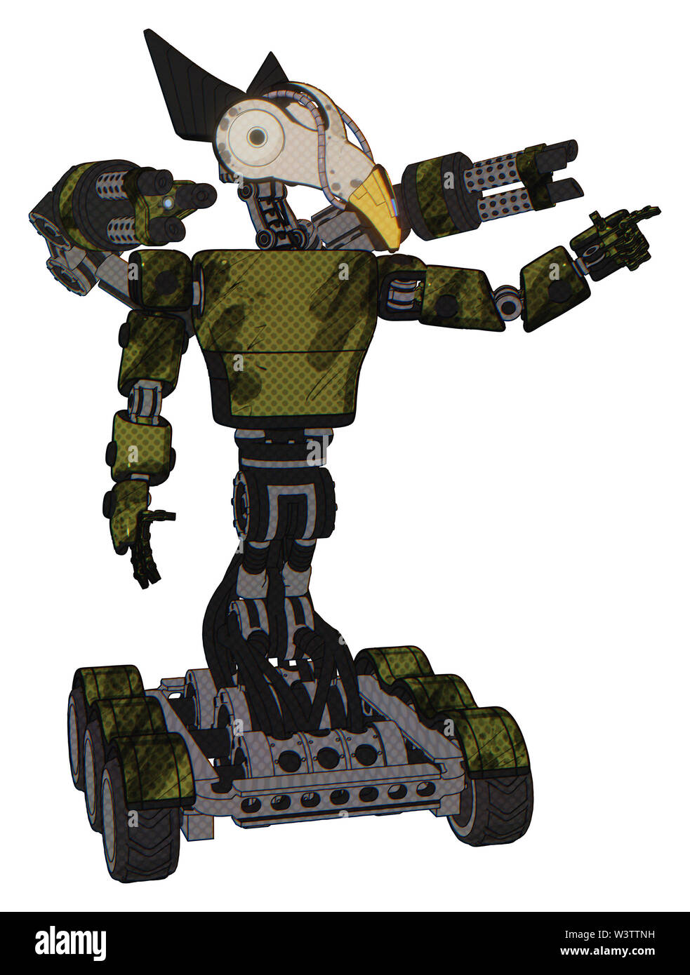 Automaton containing elements: bird skull head, bone skull eye holes ...