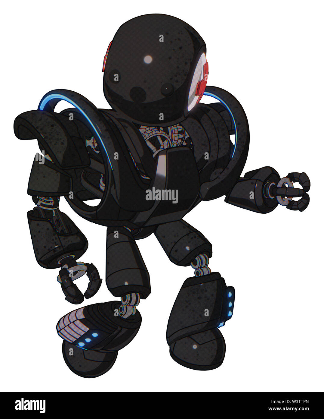 Droid containing elements: round head, first aid emblem, heavy upper ...