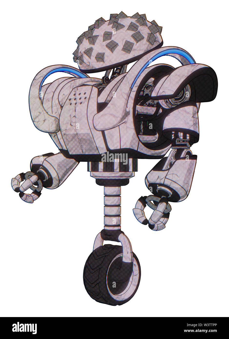 Cyborg containing elements: metal cubes dome head design, heavy upper ...