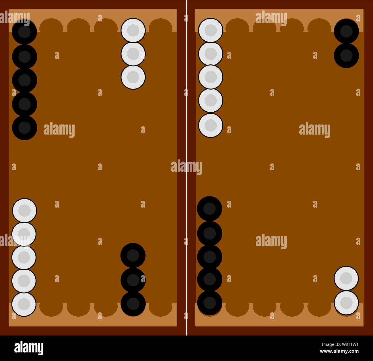 Backgammon game, illustration, vector on white background Stock Vector ...