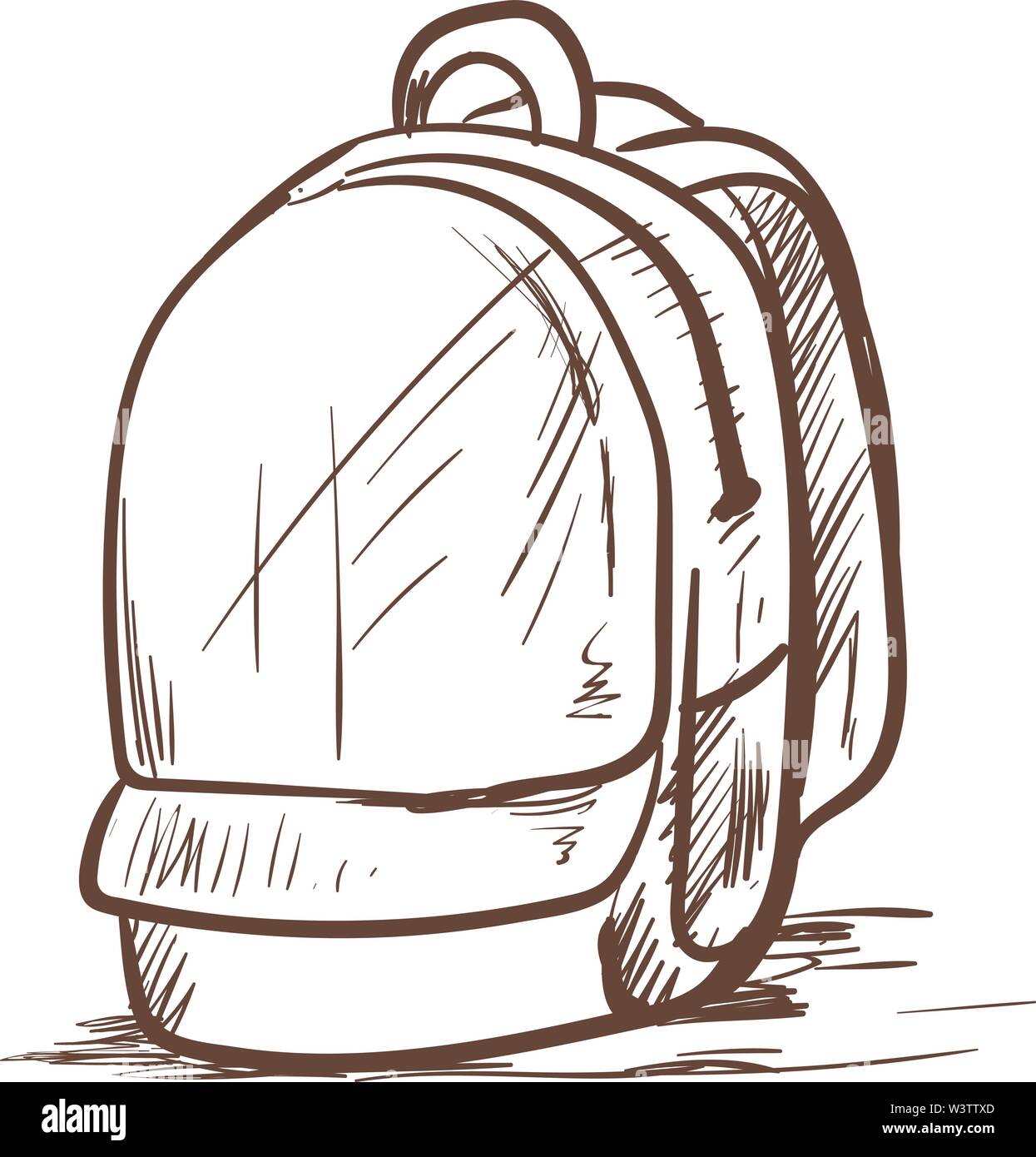 A backpack sketch, illustration, vector on white background Stock ...