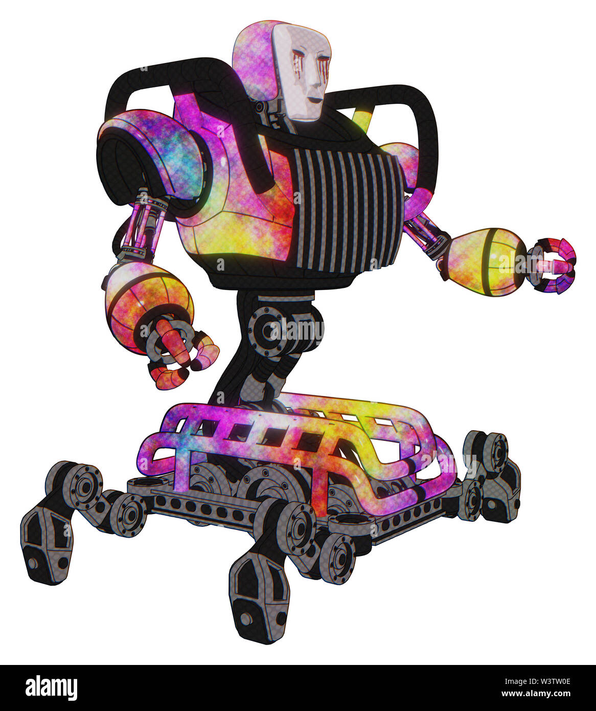 Robot containing elements: humanoid face mask, blood tears, heavy upper ...