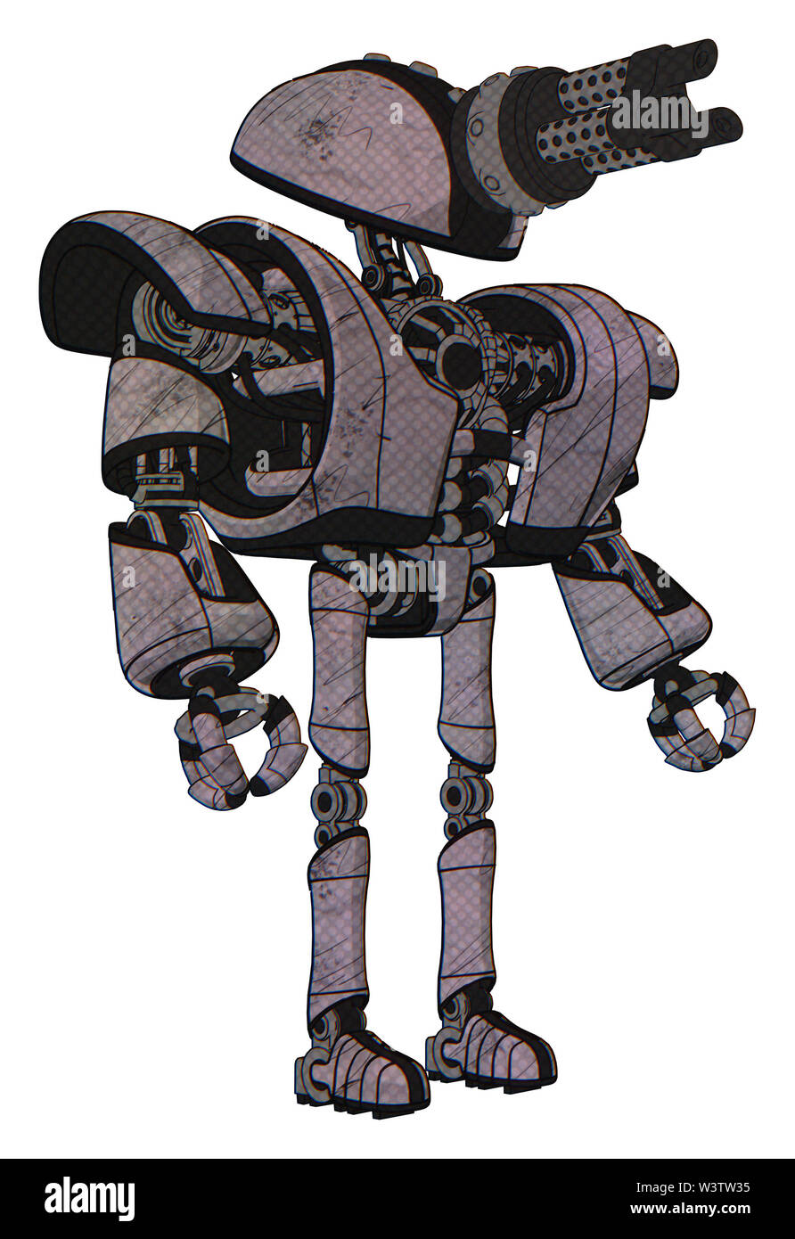 Automaton containing elements: gatling gun face design, heavy upper ...