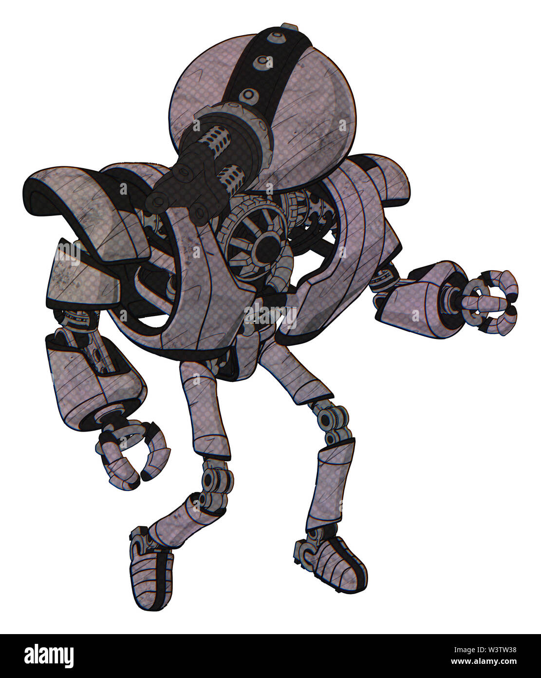Automaton containing elements: gatling gun face design, heavy upper ...