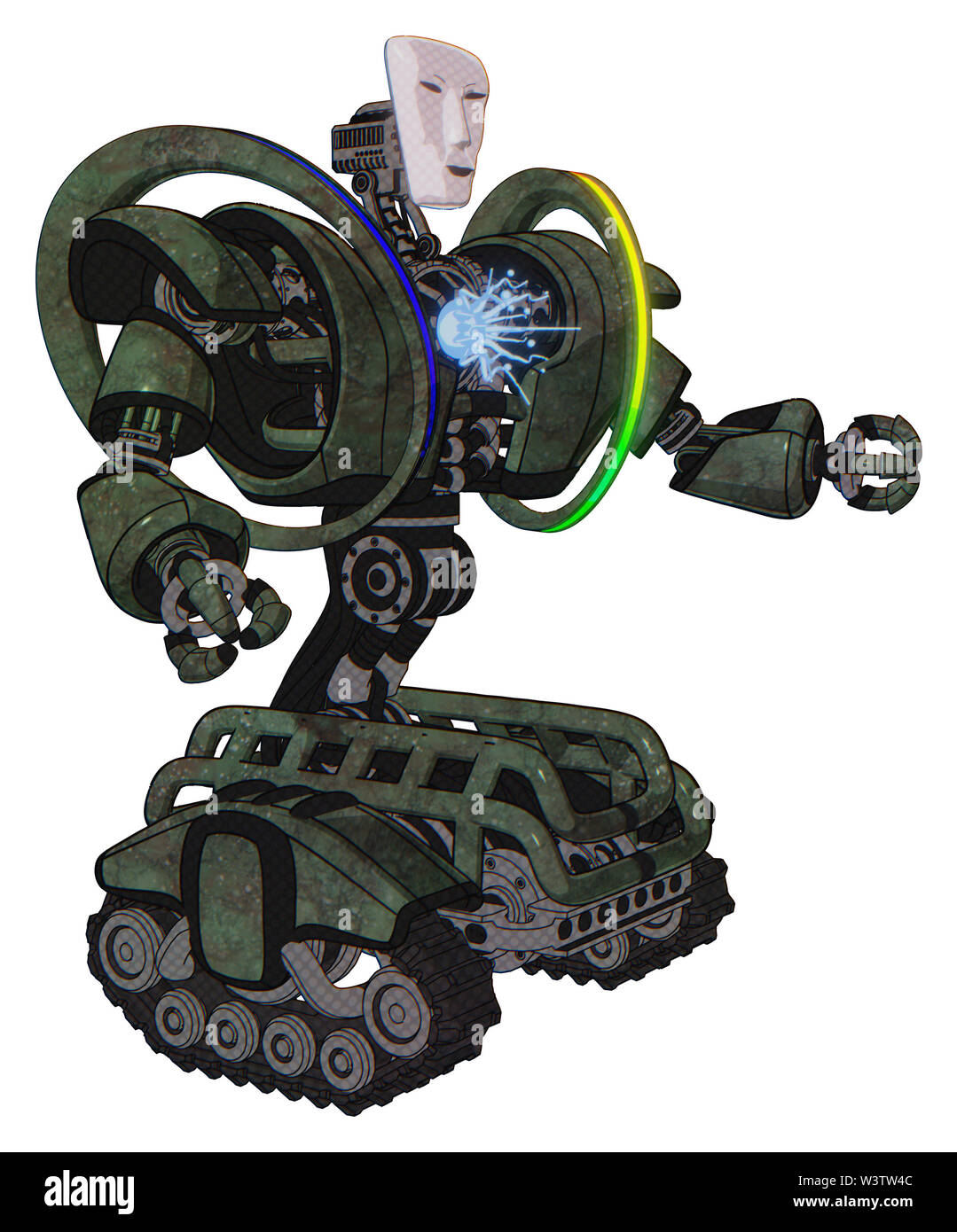 Droid containing elements: humanoid face mask, heavy upper chest, heavy ...
