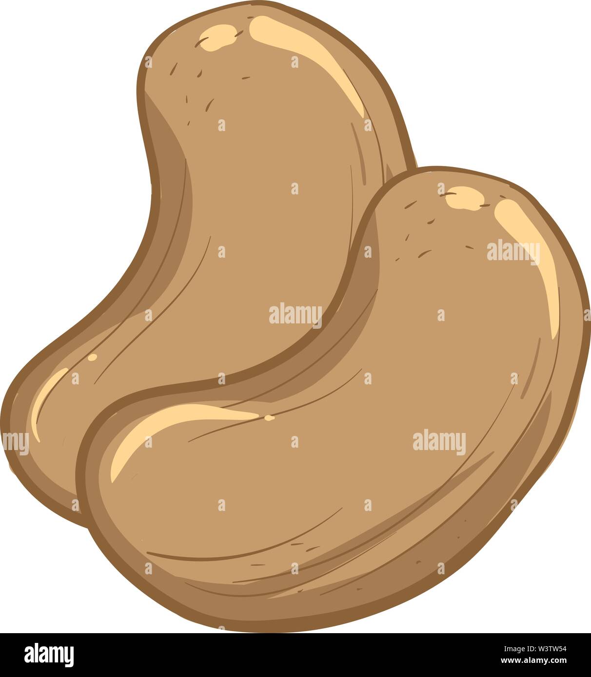 Roasted nuts, on white Stock Vector Images - Alamy