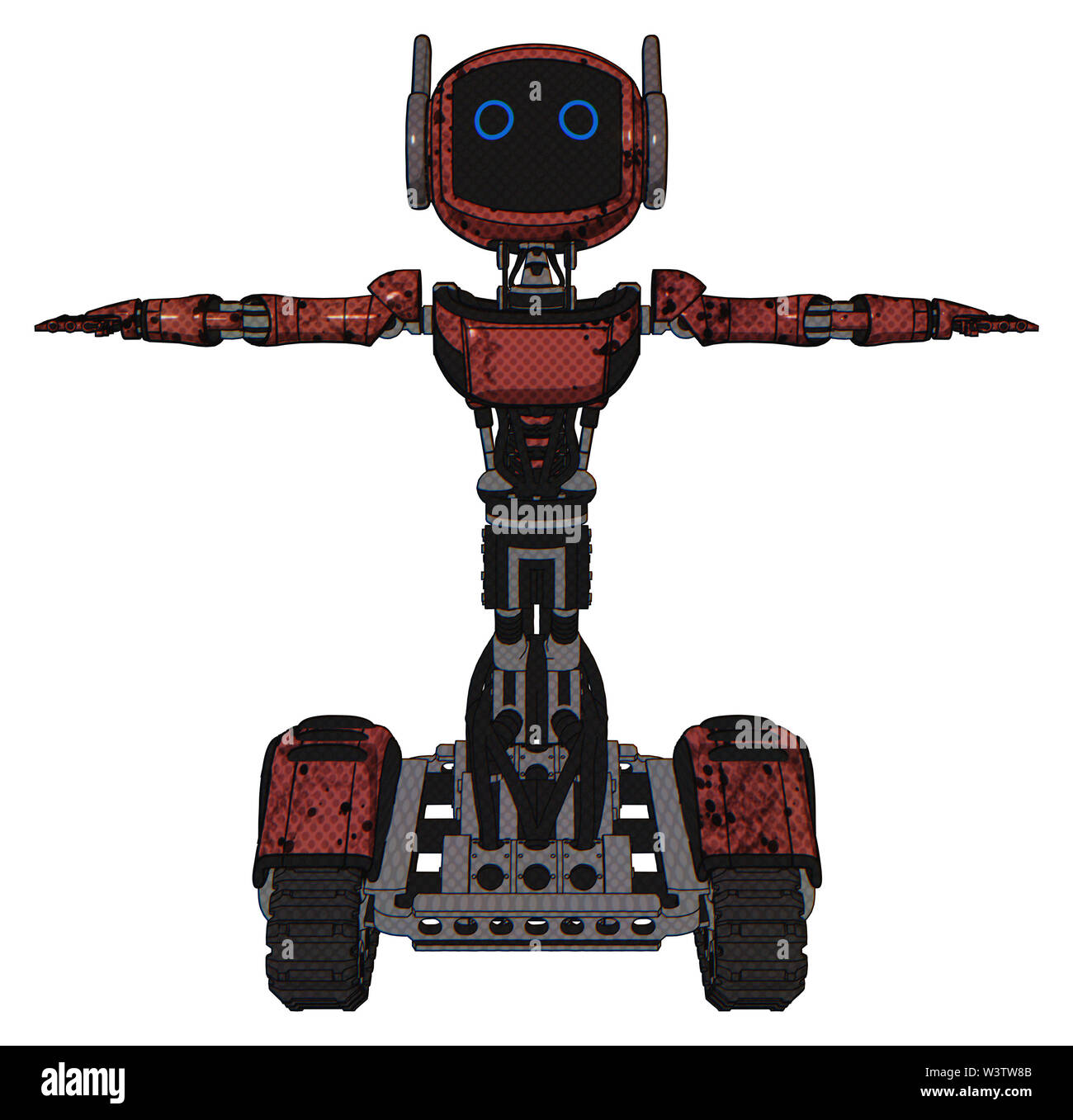 Automaton containing elements: digital display head, circle eyes ...