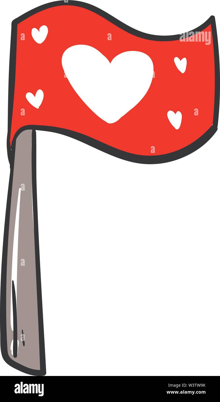 Flag of love, illustration, vector on white background Stock Vector ...