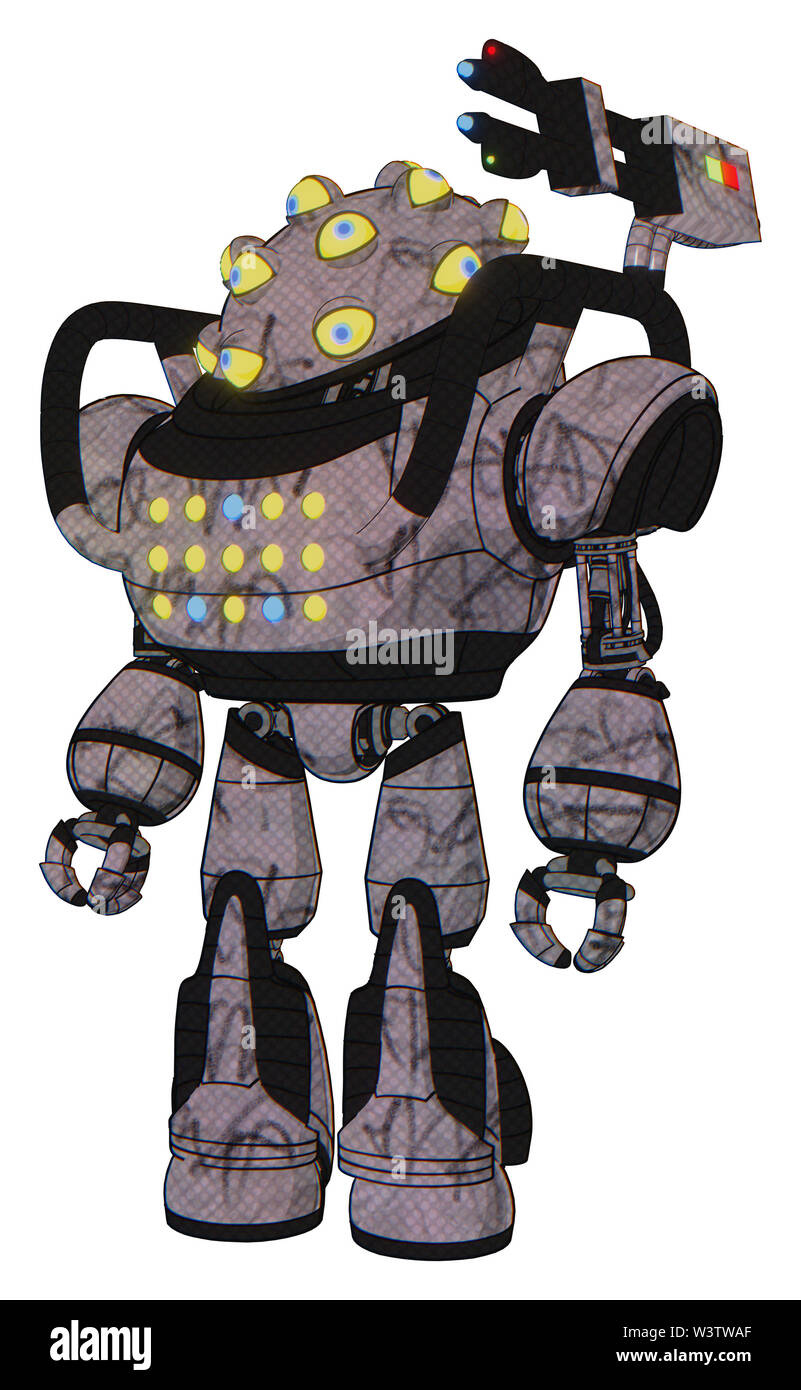 Mech containing elements: many-eyed monster head design, heavy upper ...