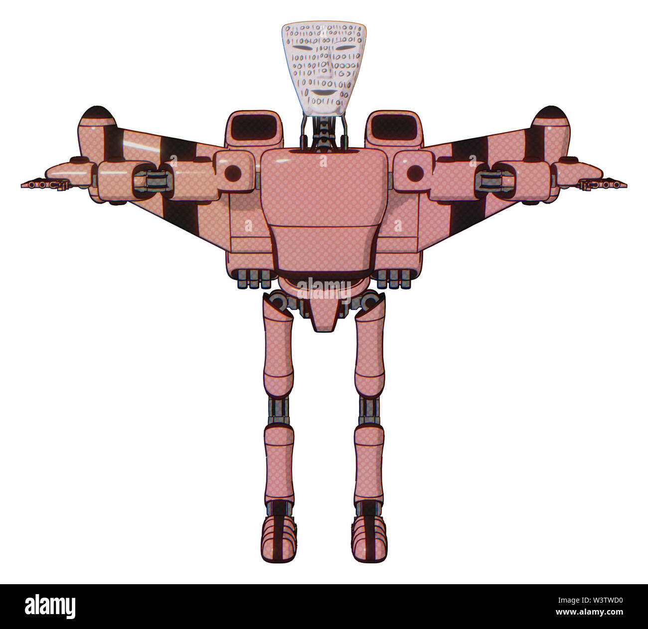 Cyborg containing elements: humanoid face mask, binary war paint, light ...