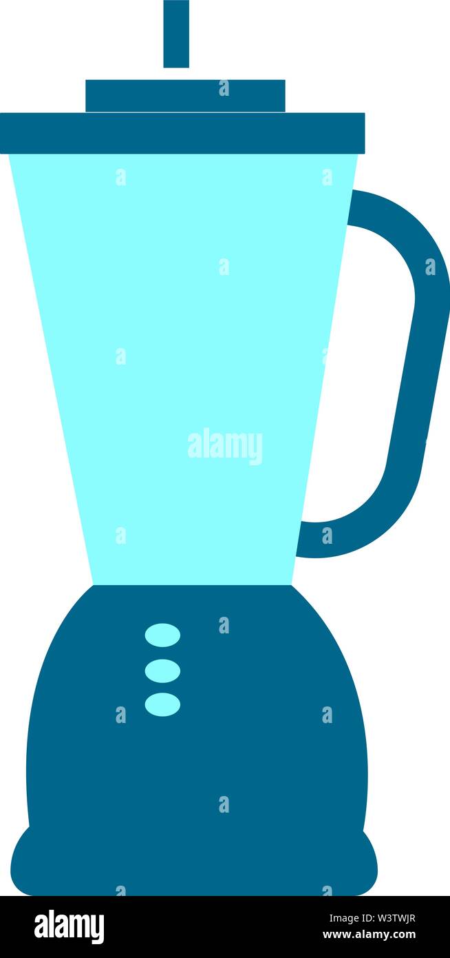Blue blender, illustration, vector on white background Stock Vector ...