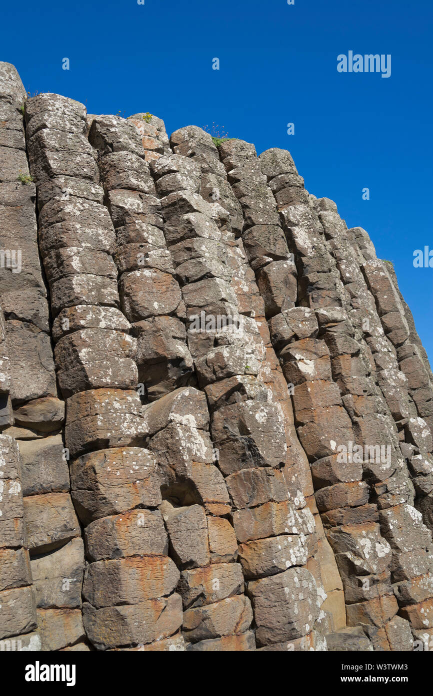 Stones at the Giant Causeway coastal area in Northern Ireland Stock ...