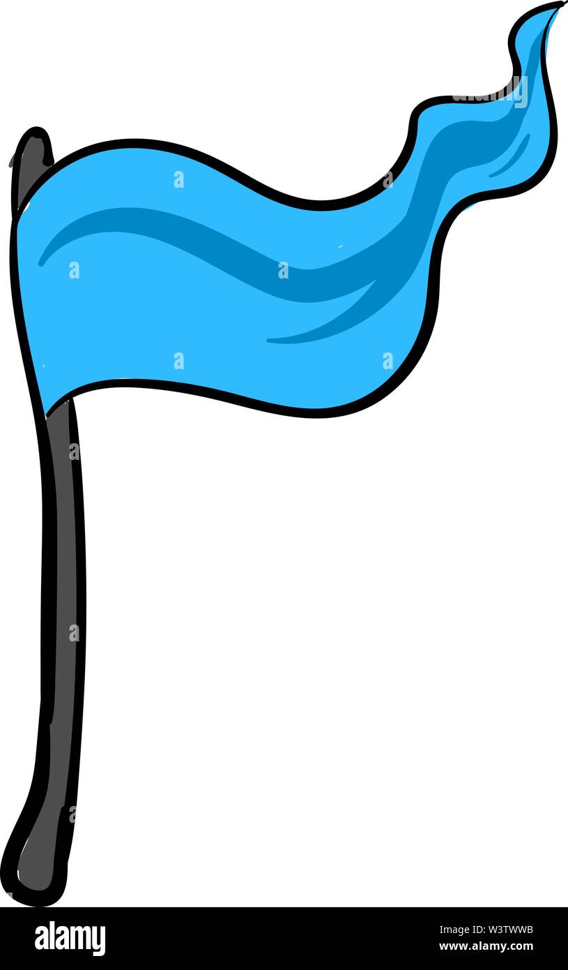 Blue color flag vector Cut Out Stock Images & Pictures - Alamy