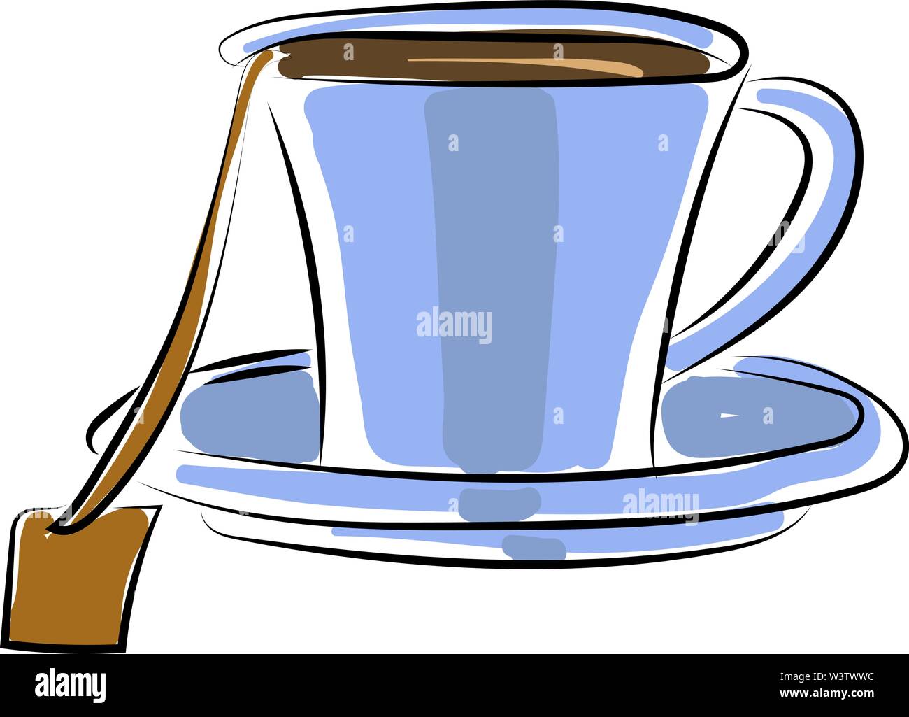 A cup of tea, illustration, vector on white background Stock Vector ...