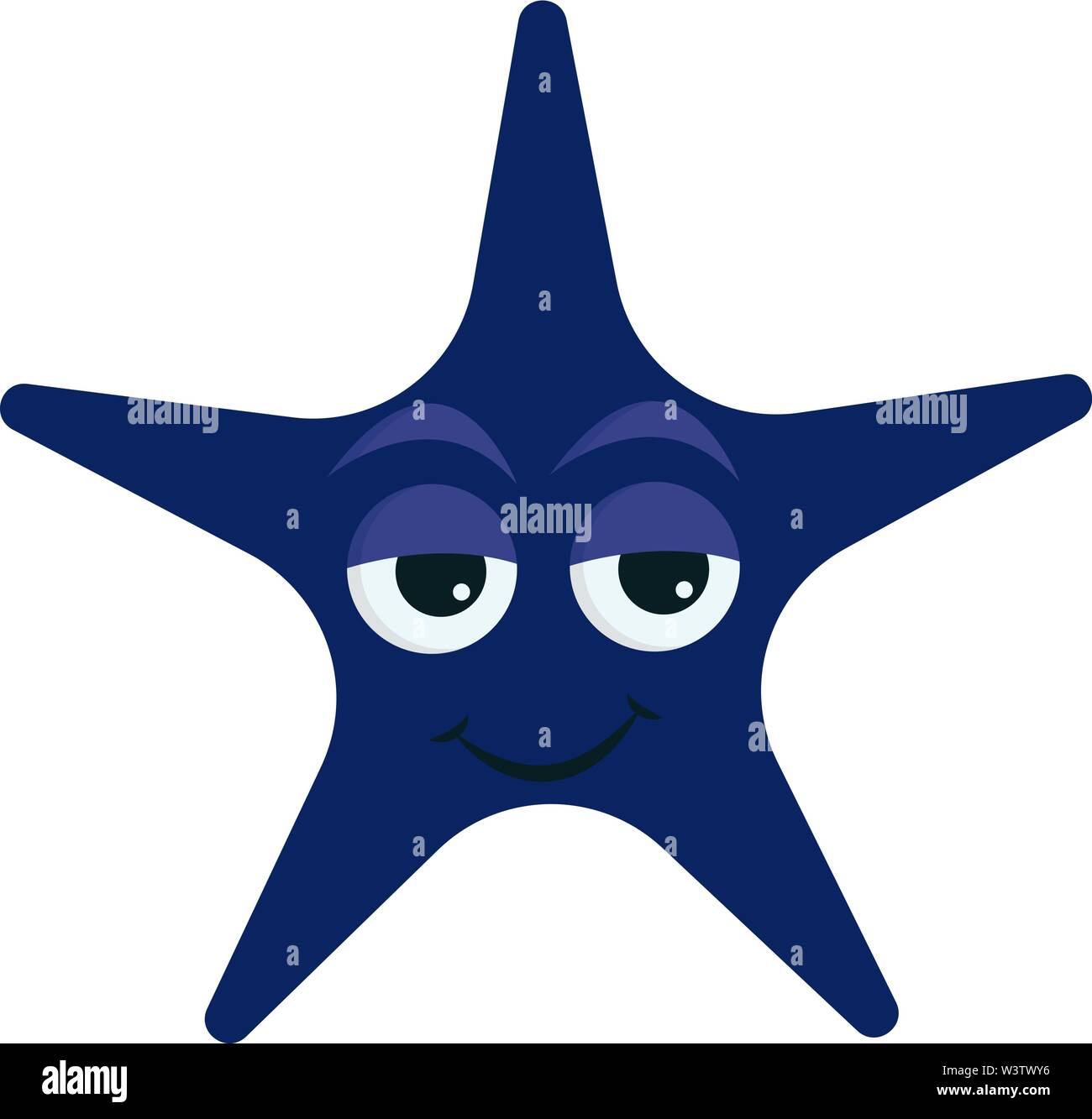 Cute Blue Starfish Clipart