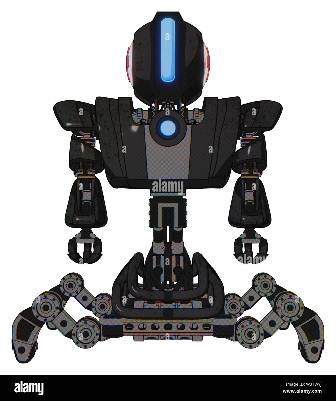 Automaton containing elements: round head, large vertical visor, first ...