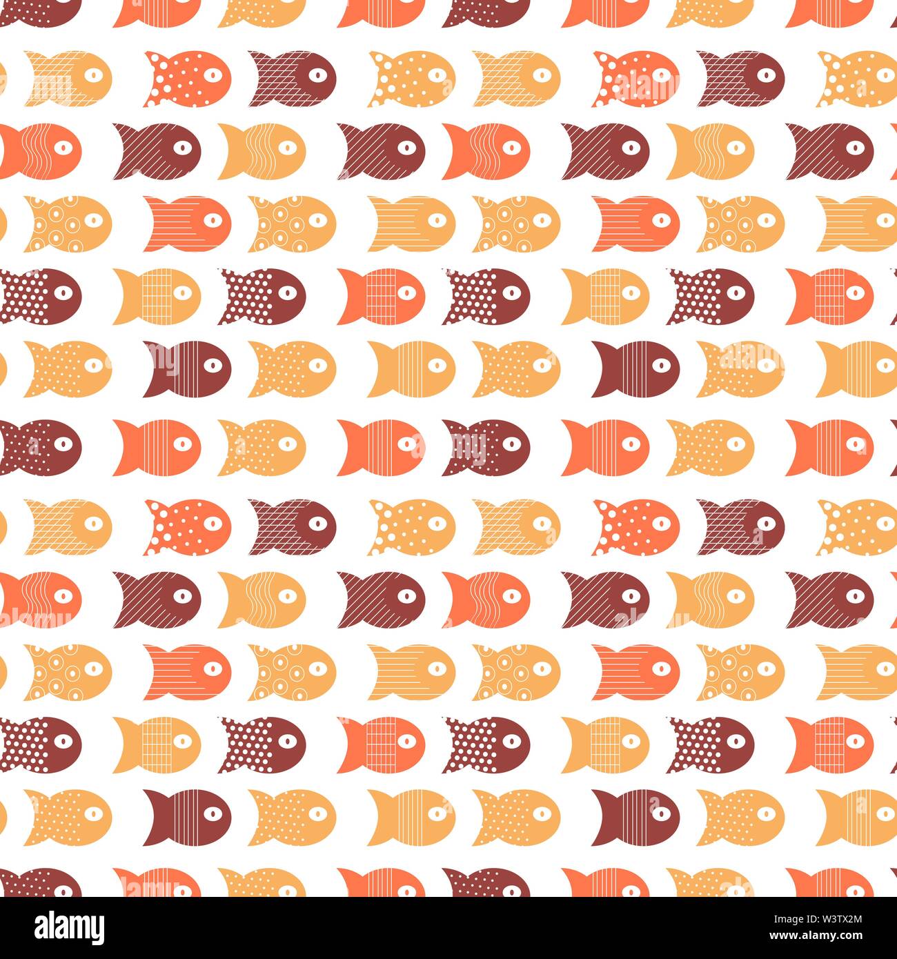 Fish seamless pattern for fabric textile design, pillows, wallpapers ...