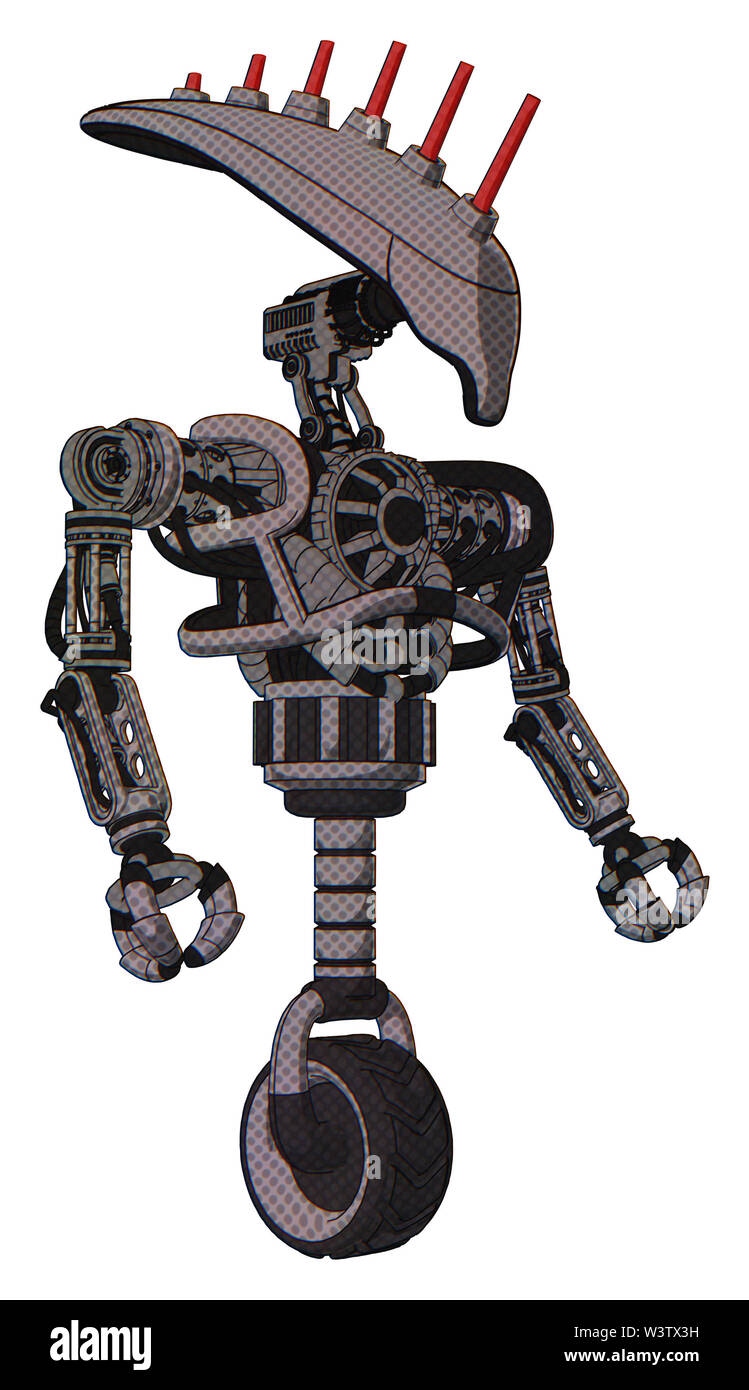 Mech containing elements: flat elongated skull head, heavy upper chest ...