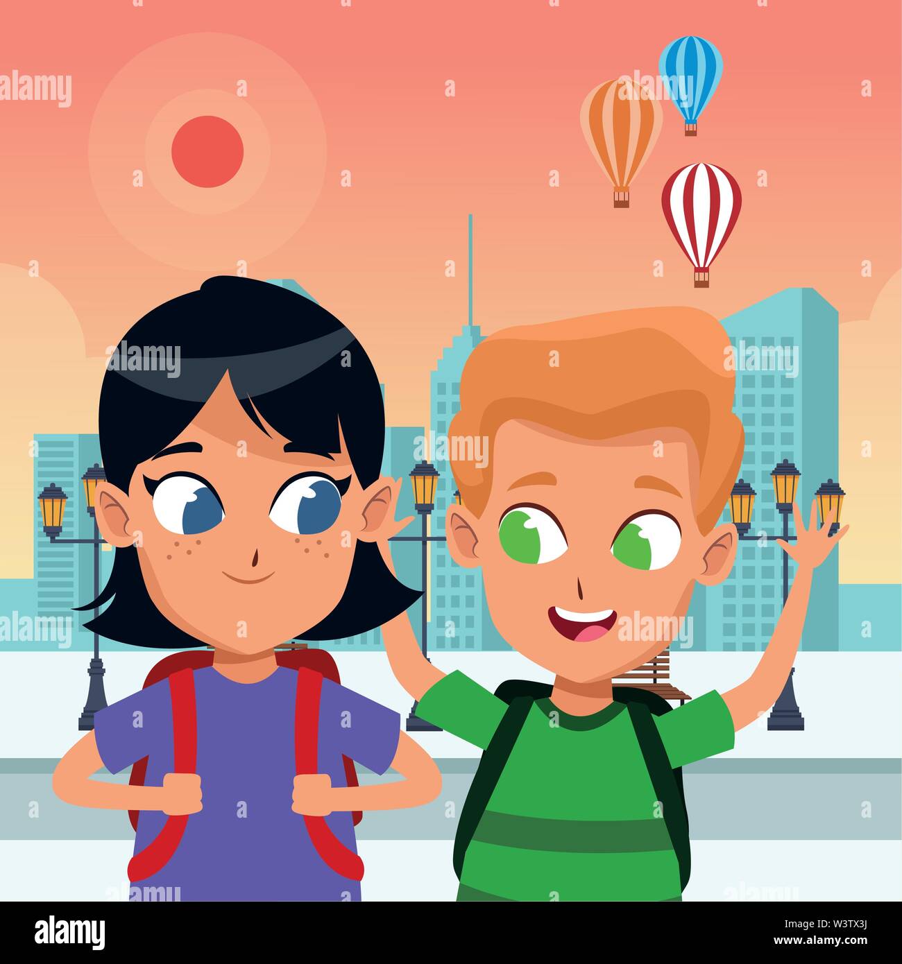 adorable cute children childhood cartoon Stock Vector Image & Art - Alamy