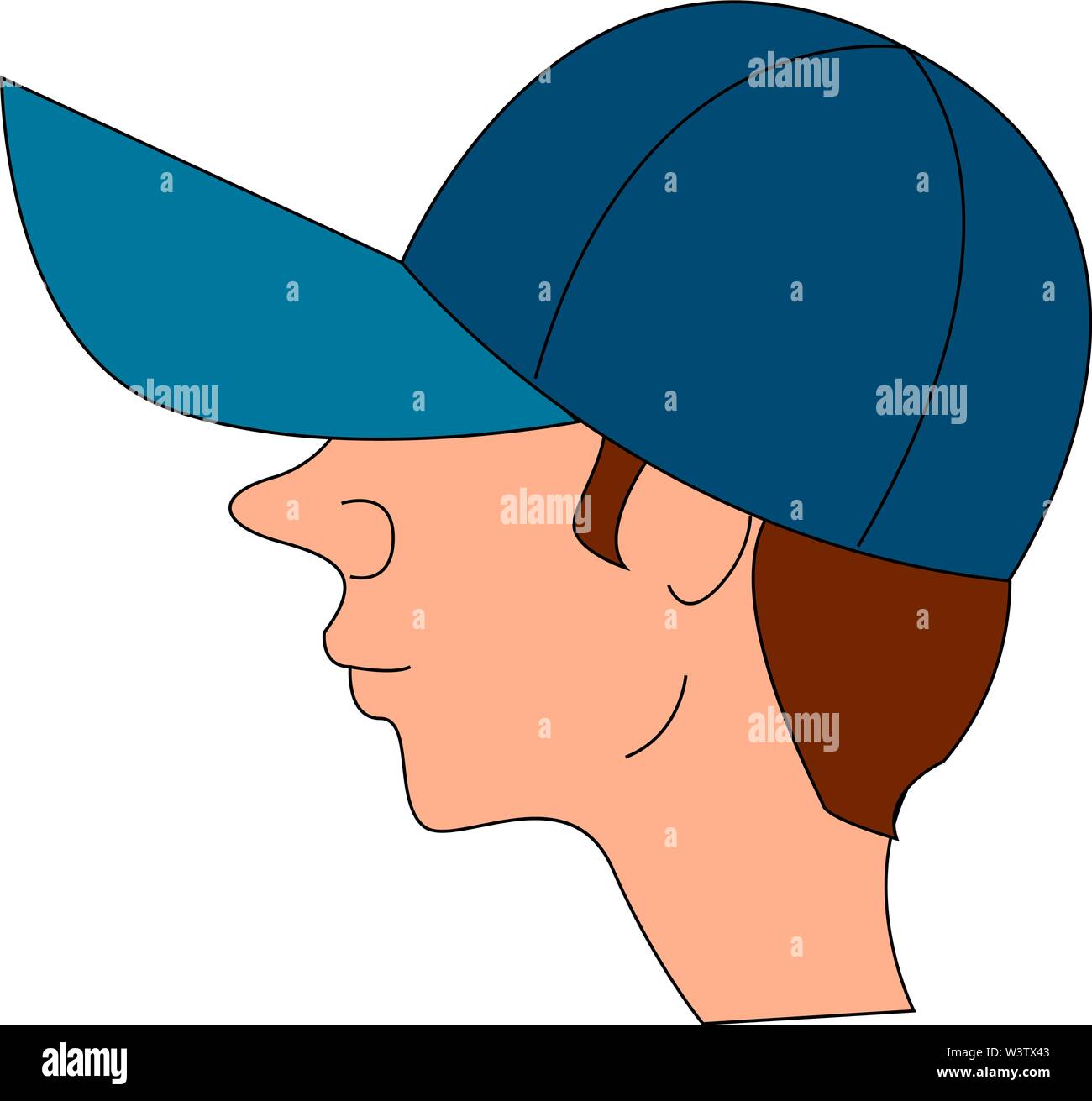 Boy wearing cap Stock Vector Images - Alamy