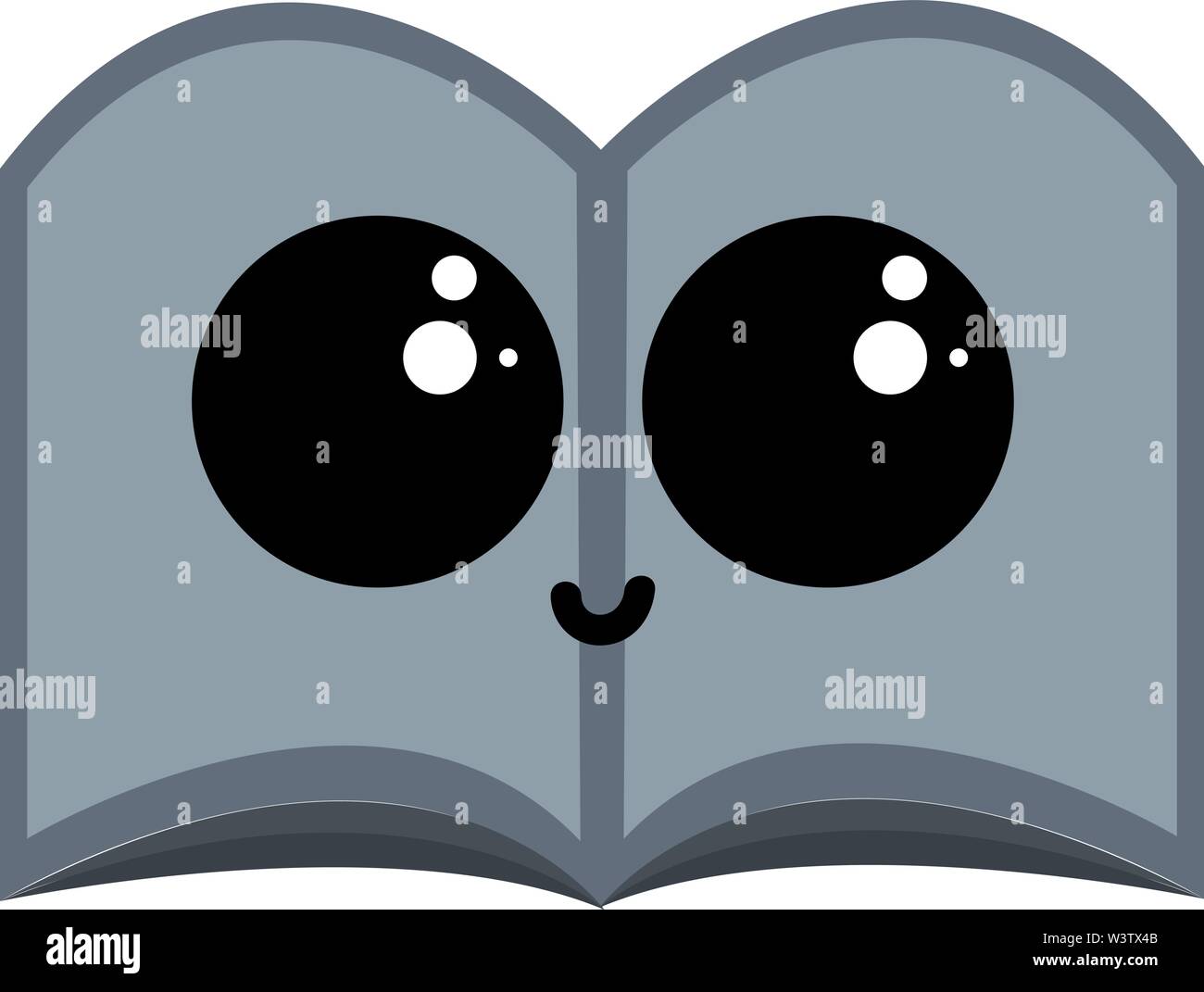 Cute open book, illustration, vector on white background Stock Vector ...